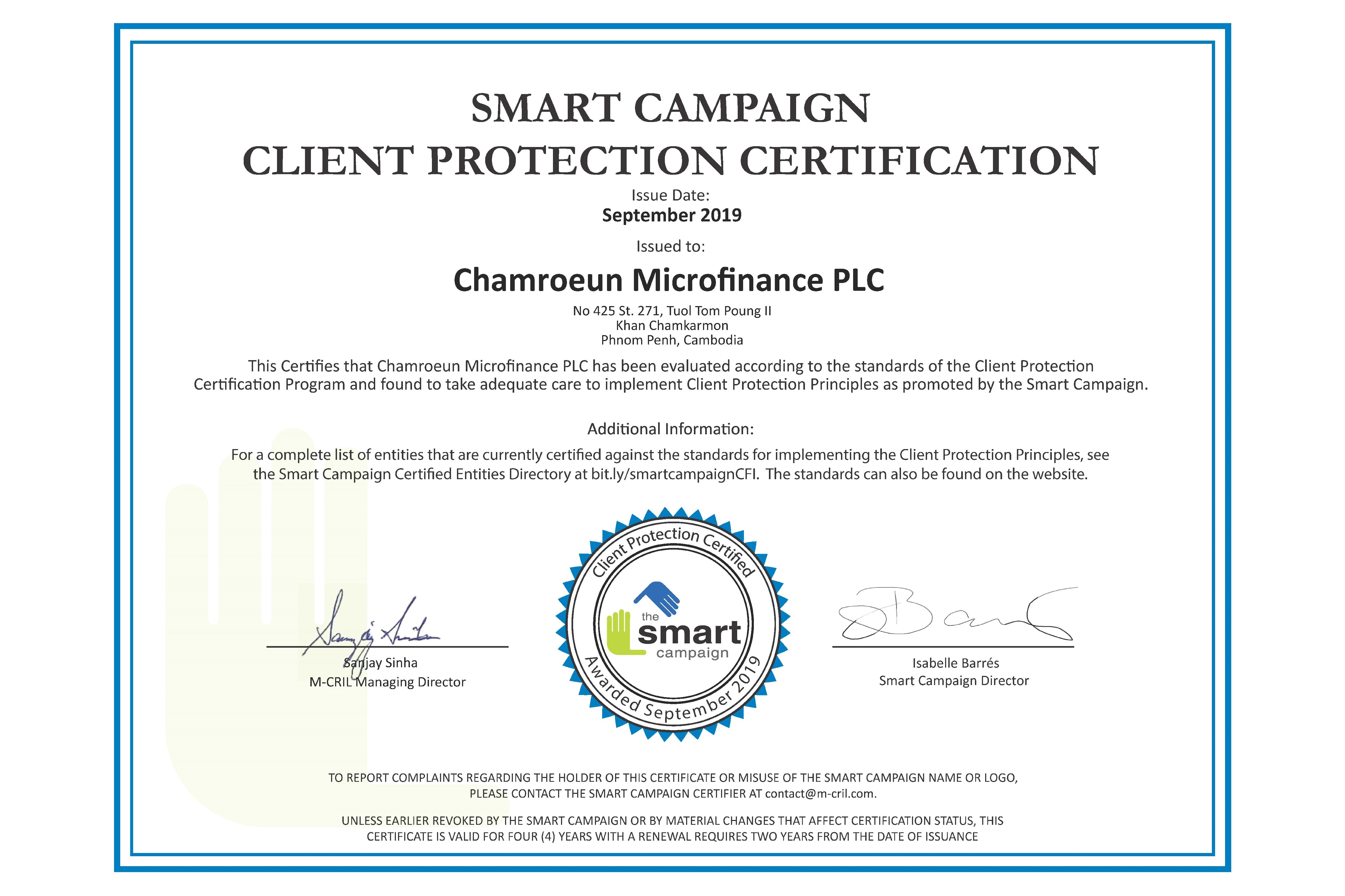 Chamroeun Microfinance PLC.